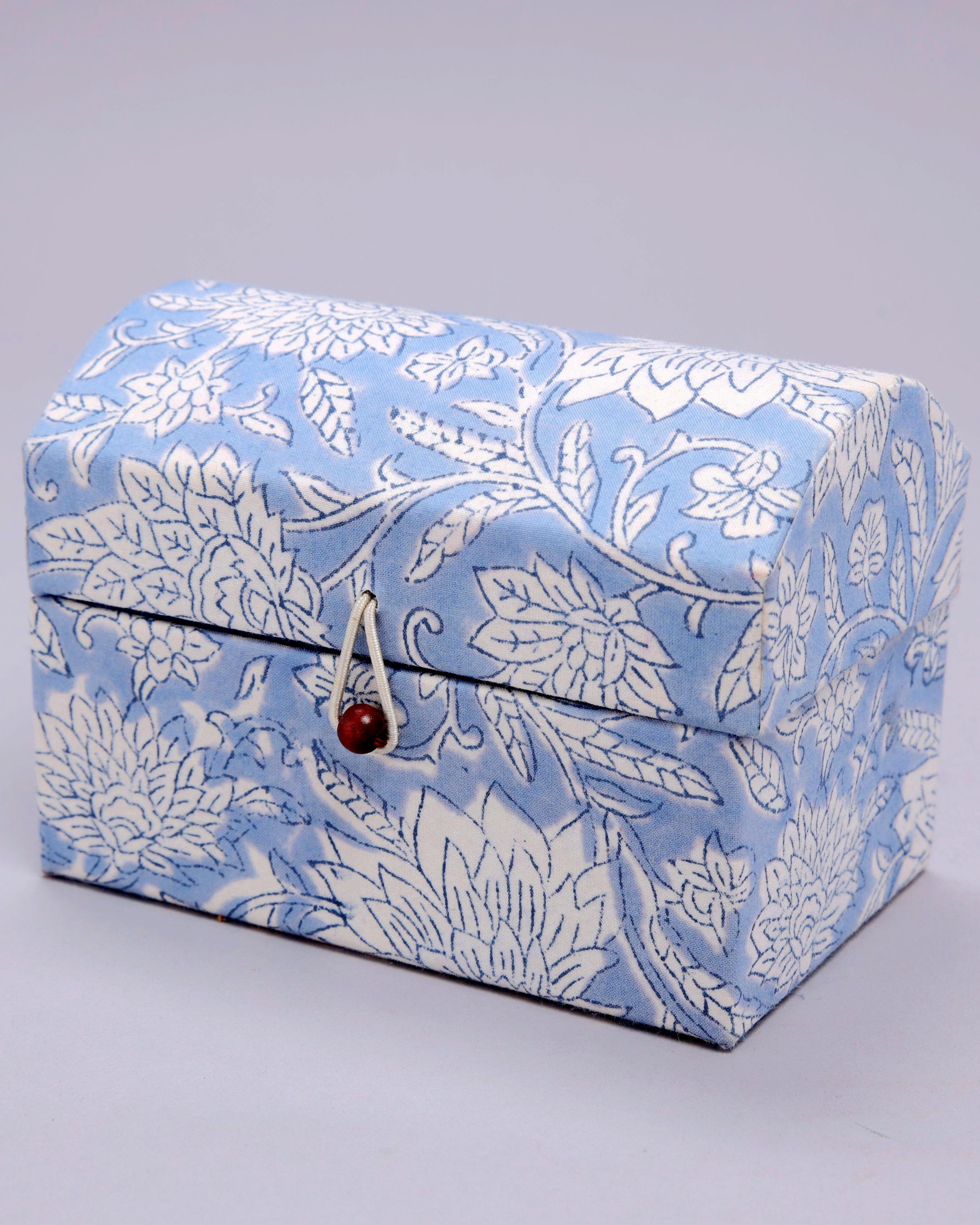 Vista Blue Treasure Chest Jewellery Box – Aachho.co
