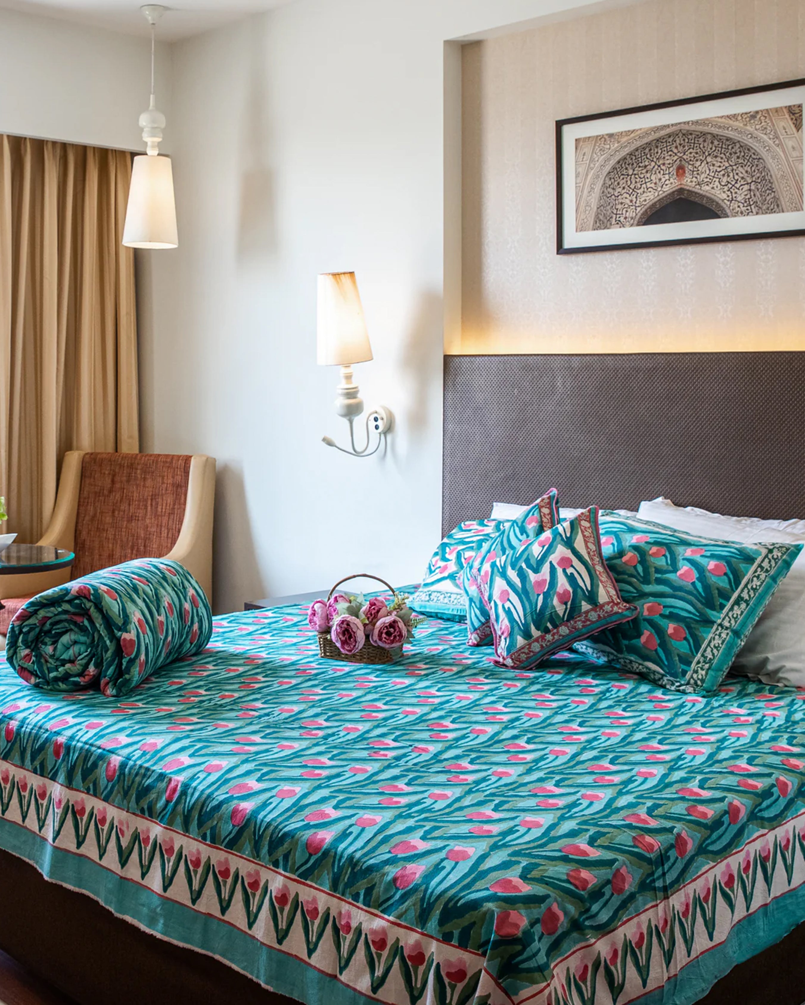 Buy Pacific Handblock Printed Bedding Set online in India at Best Price ...