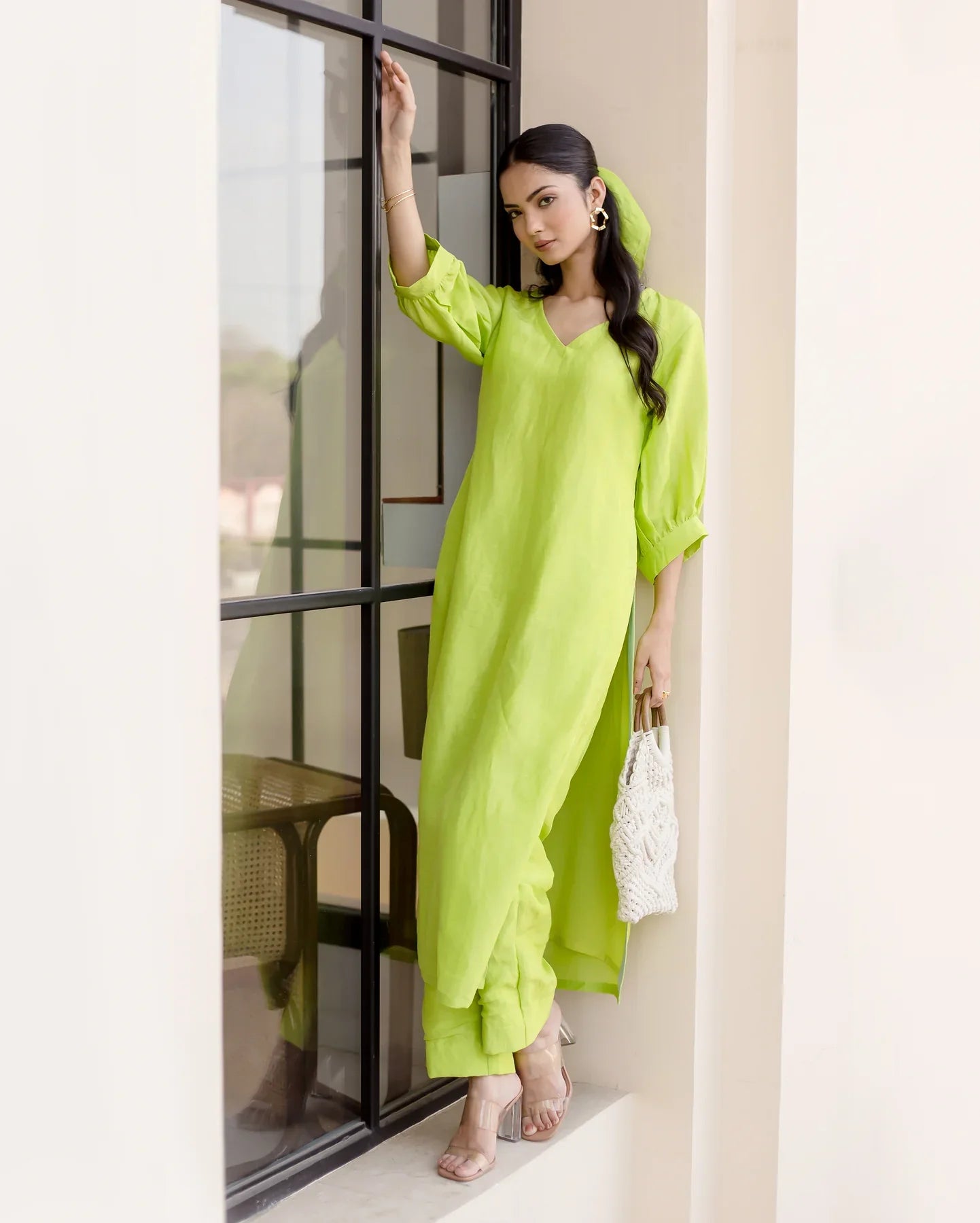 Shop Lush Green Solid Cotton Coord Set for Women Online at Aachho – Aachho.co