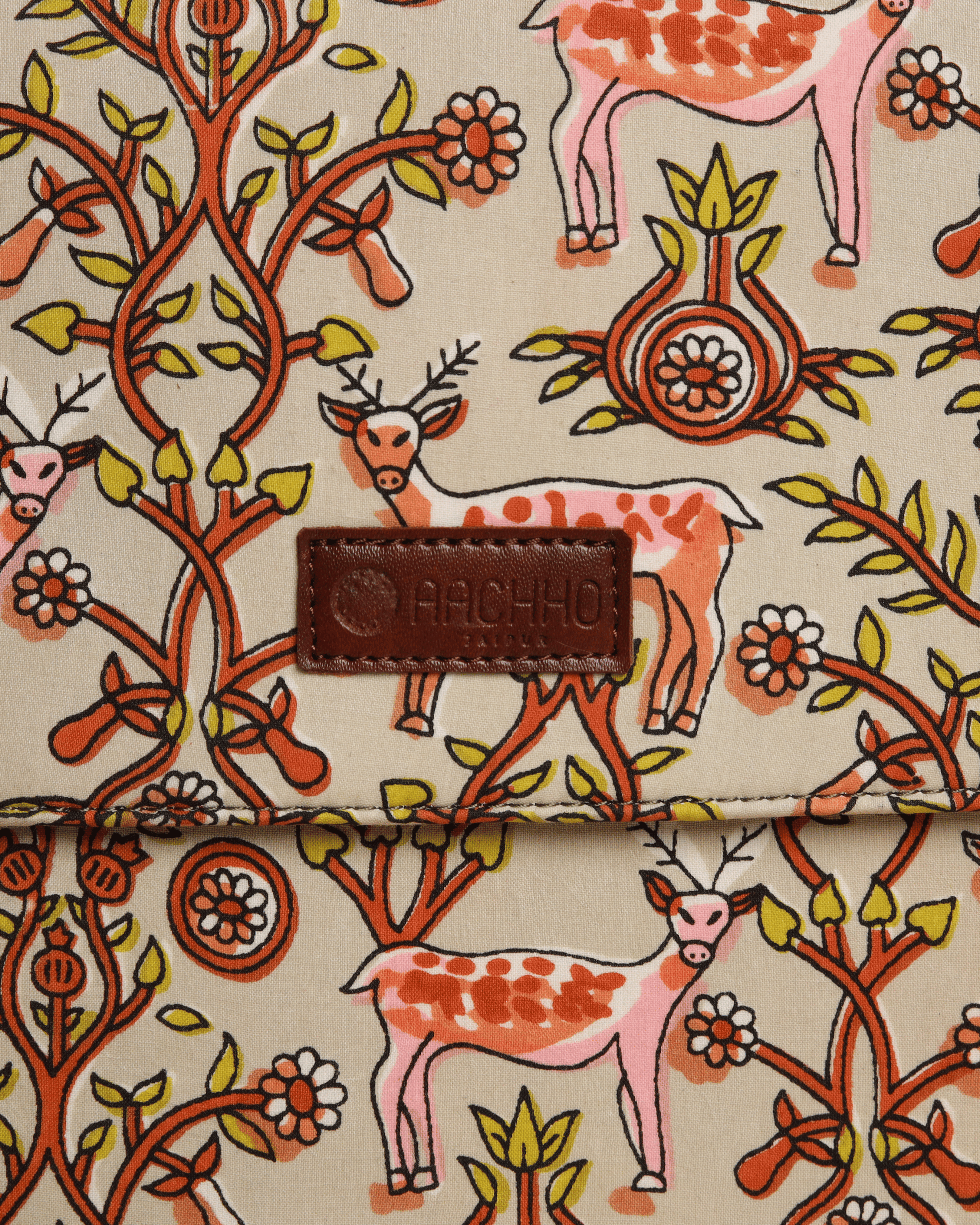 Buy Ivory Meadows Handblock Laptop Sleeve Online at Best Price | Aachho ...